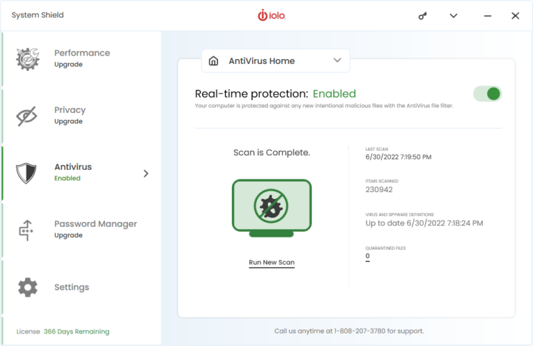 System Shield: AntiVirus & AntiSpyware | iolo